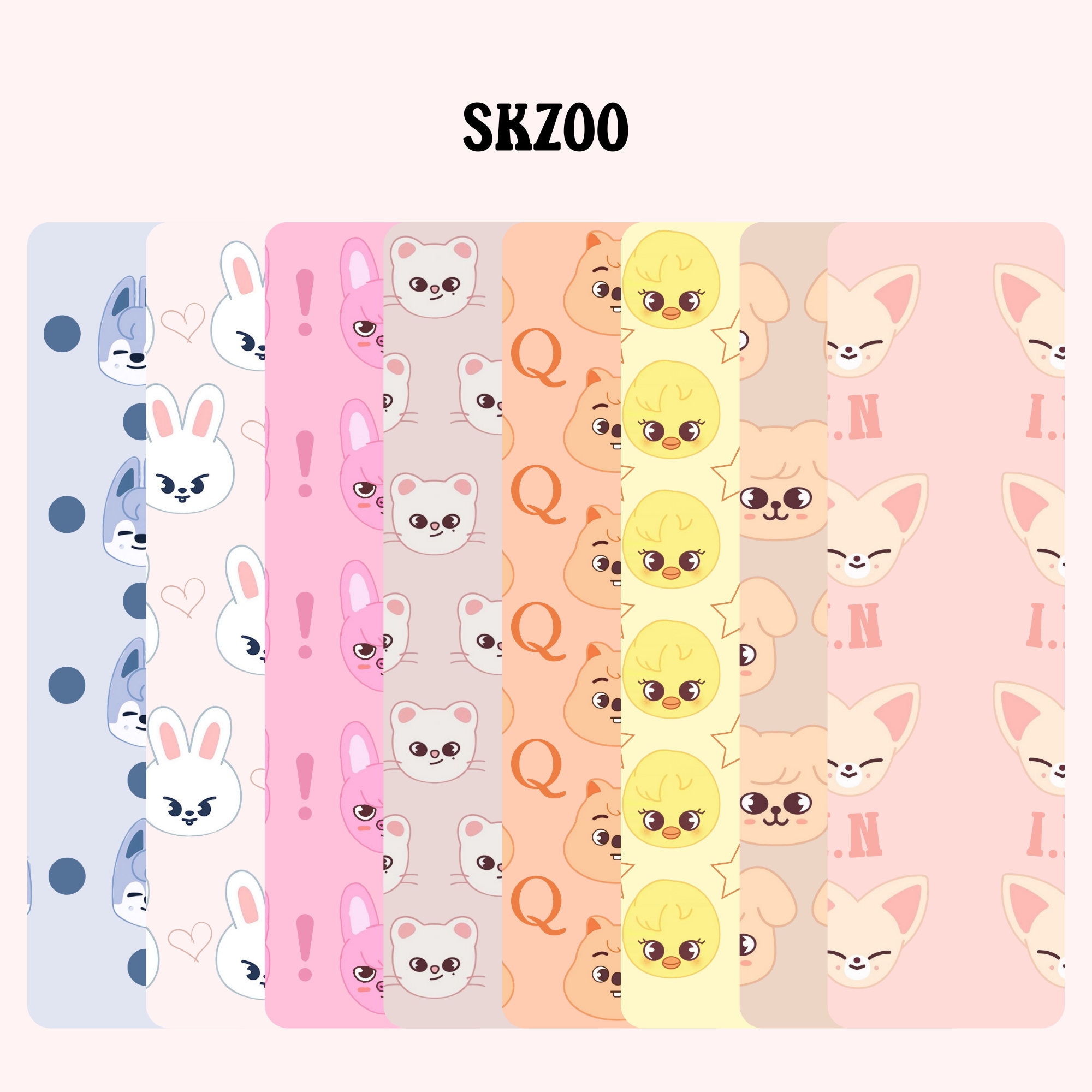 Stray Kids SKZOO Digital Pattern SKZ Wallpaper Pack Skz Kpop Printable ...