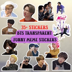 BTS Kpop Funny Meme Stickers BTS Stickers Digital Png Sticker Pack BTS ...