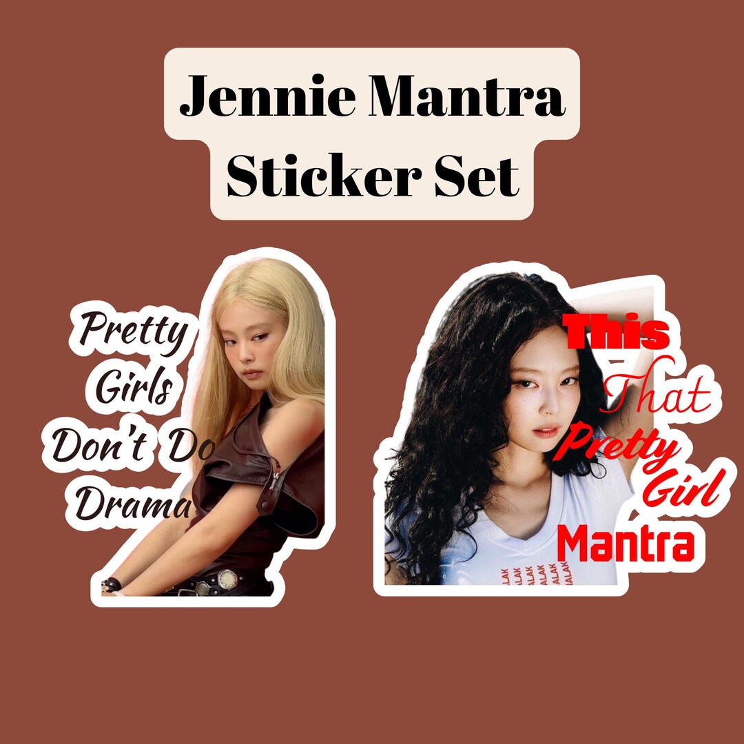 Jennie Mantra Png Svg Stickers Blackpink Stickers Jennie Stickers Set ...