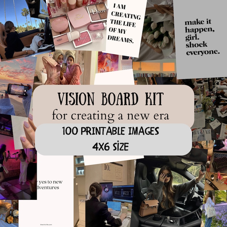2024 Vision Board Kit, Aesthetic Vision Board, Manifest Vision Board ...