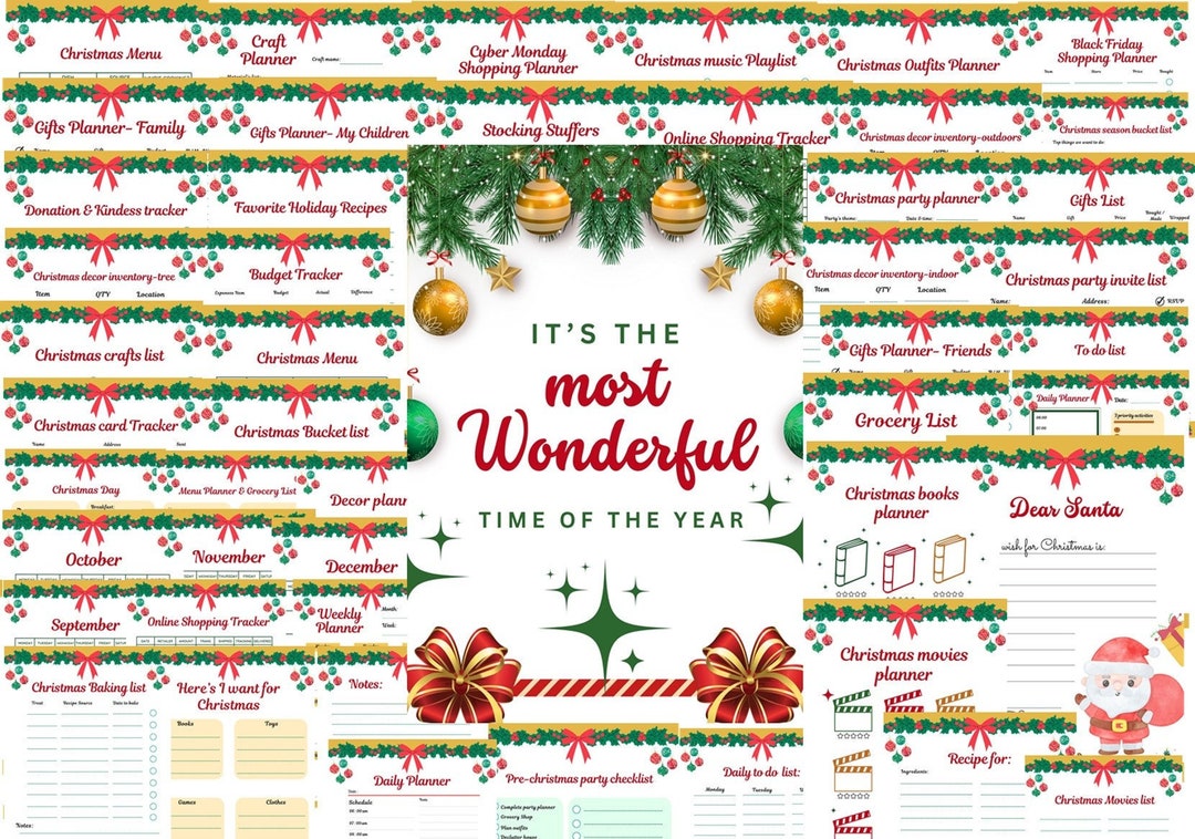 Christmas Planner Printable Christmas Organizer Christmas Planner Book ...