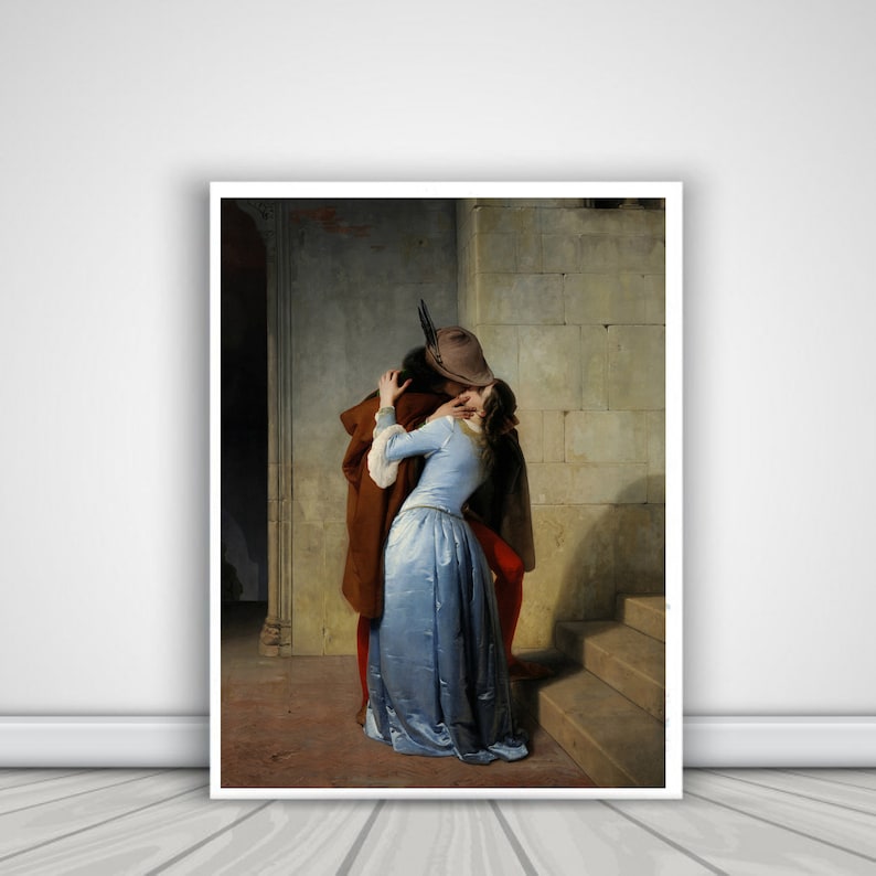 El Beso the Kiss by Francesco Hayez, 1859 Digital Art, Instant Print ...