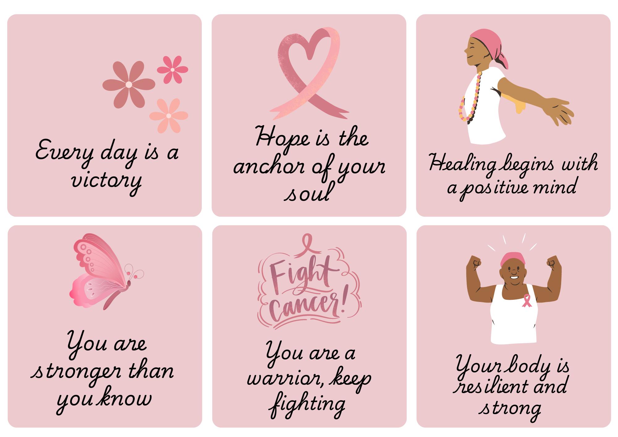 48 Cancer Positive Affirmation Cards Printable | Empowering Daily ...
