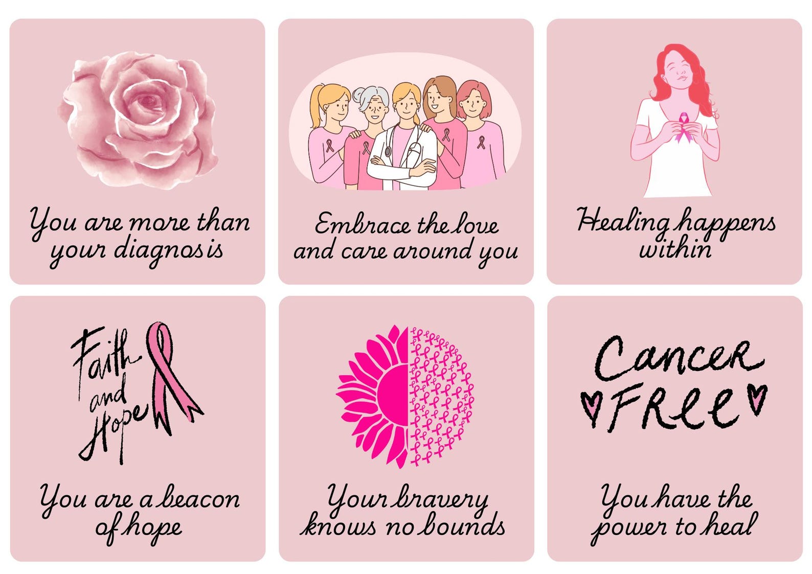 48 Cancer Positive Affirmation Cards Printable | Empowering Daily ...
