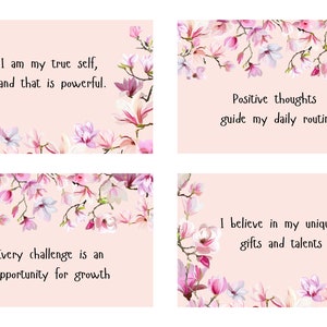 Self Confidence Affirmations Printable Cards Empowering Daily Boost ...