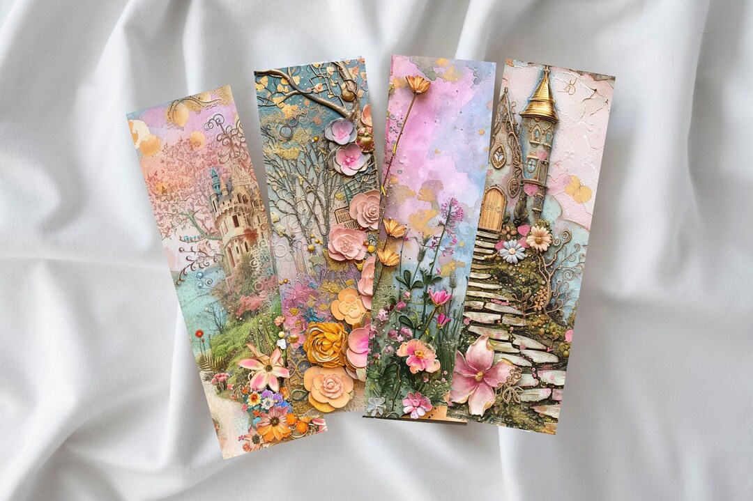 Magical Gardens Bookmarks Set of 4 Printable Bookmarks Gift for Book ...