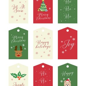 Let It Snow Printable Tags, Christmas Gift Tags, Printable Tags for ...