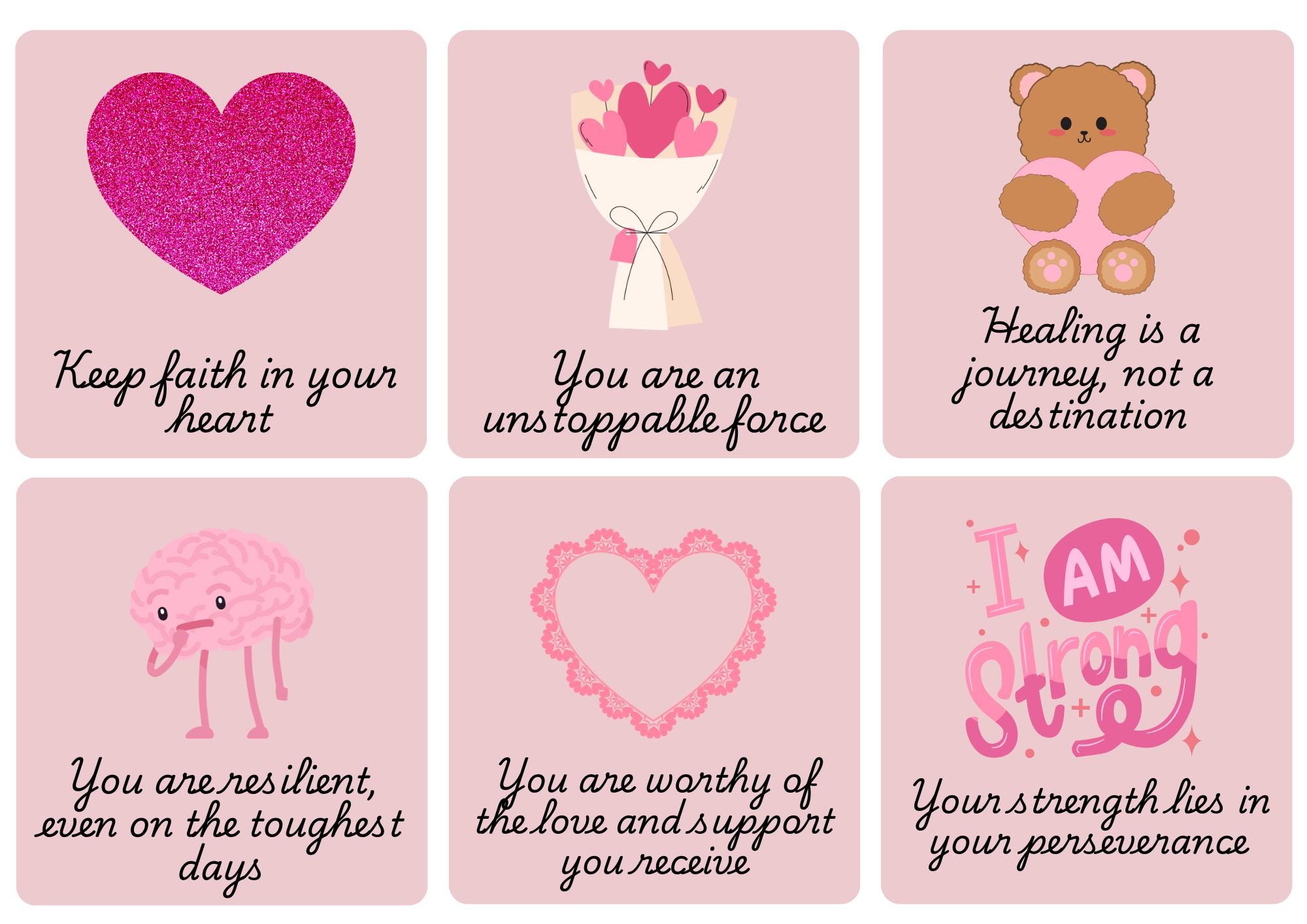 48 Cancer Positive Affirmation Cards Printable | Empowering Daily ...