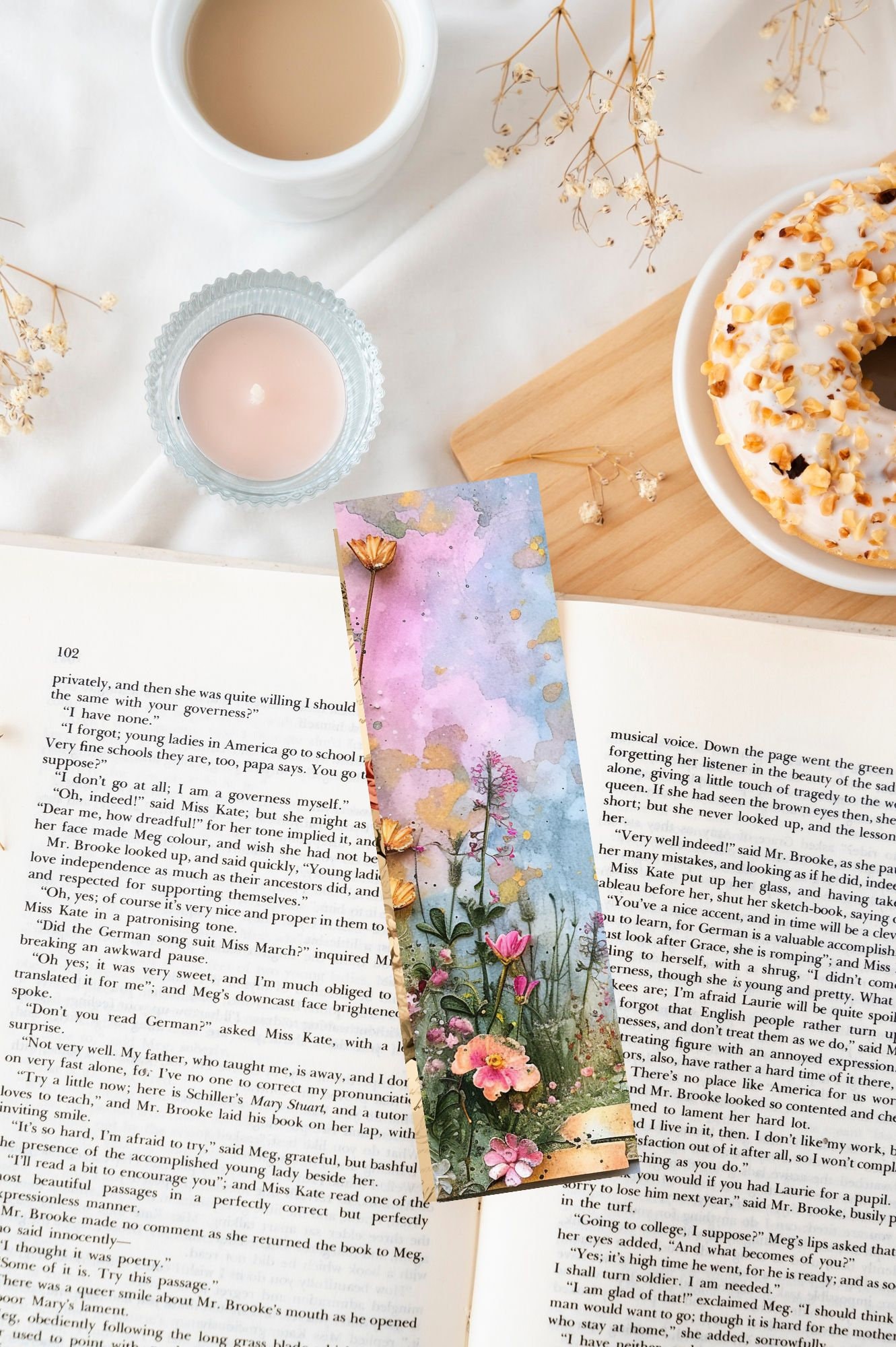 Magical Gardens Bookmarks Set of 4 Printable Bookmarks Gift for Book ...