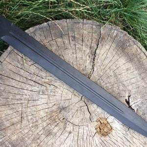 Custom D2 Steel Hand Forged Sword With G-10 Micarta Handle and Black ...