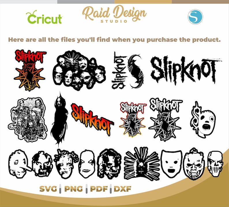 Collection Slipknot Designs, Svg Logo Slipknot Silhouette, Rock Band ...