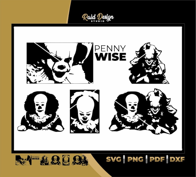 Pennywise the Clown to Print, Halloween Clipart, Silhouette Ideas for ...