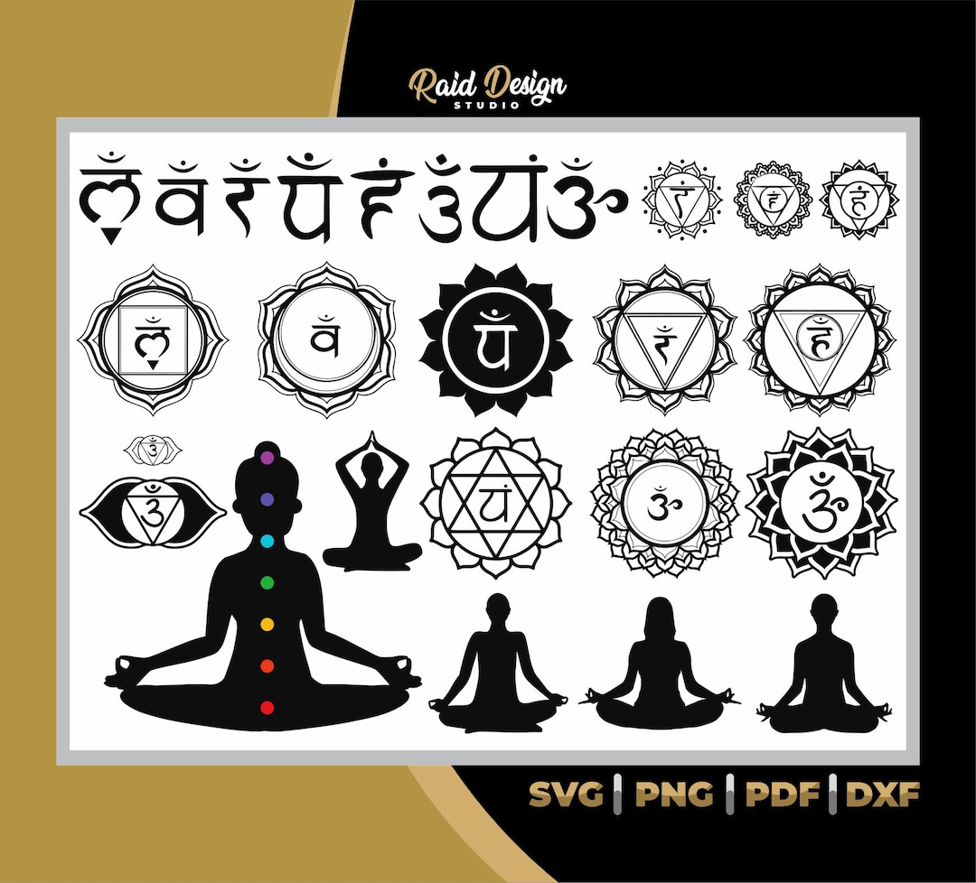 Chakra Silhouette Svg, Png, Dxf, Pdf - Etsy