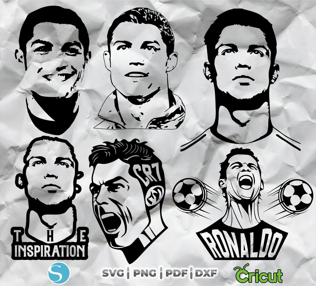Ronaldo Silhouette, Cristiano Ronaldo Printable Files, Cut Files of ...