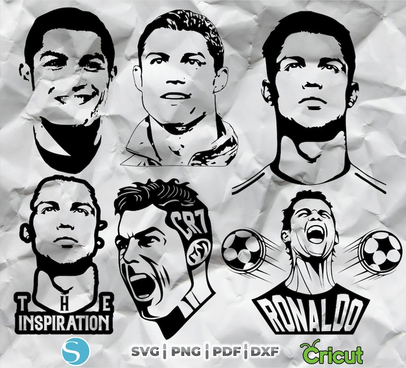 Ronaldo Silhouette, Cristiano Ronaldo Printable Files, Cut Files of ...