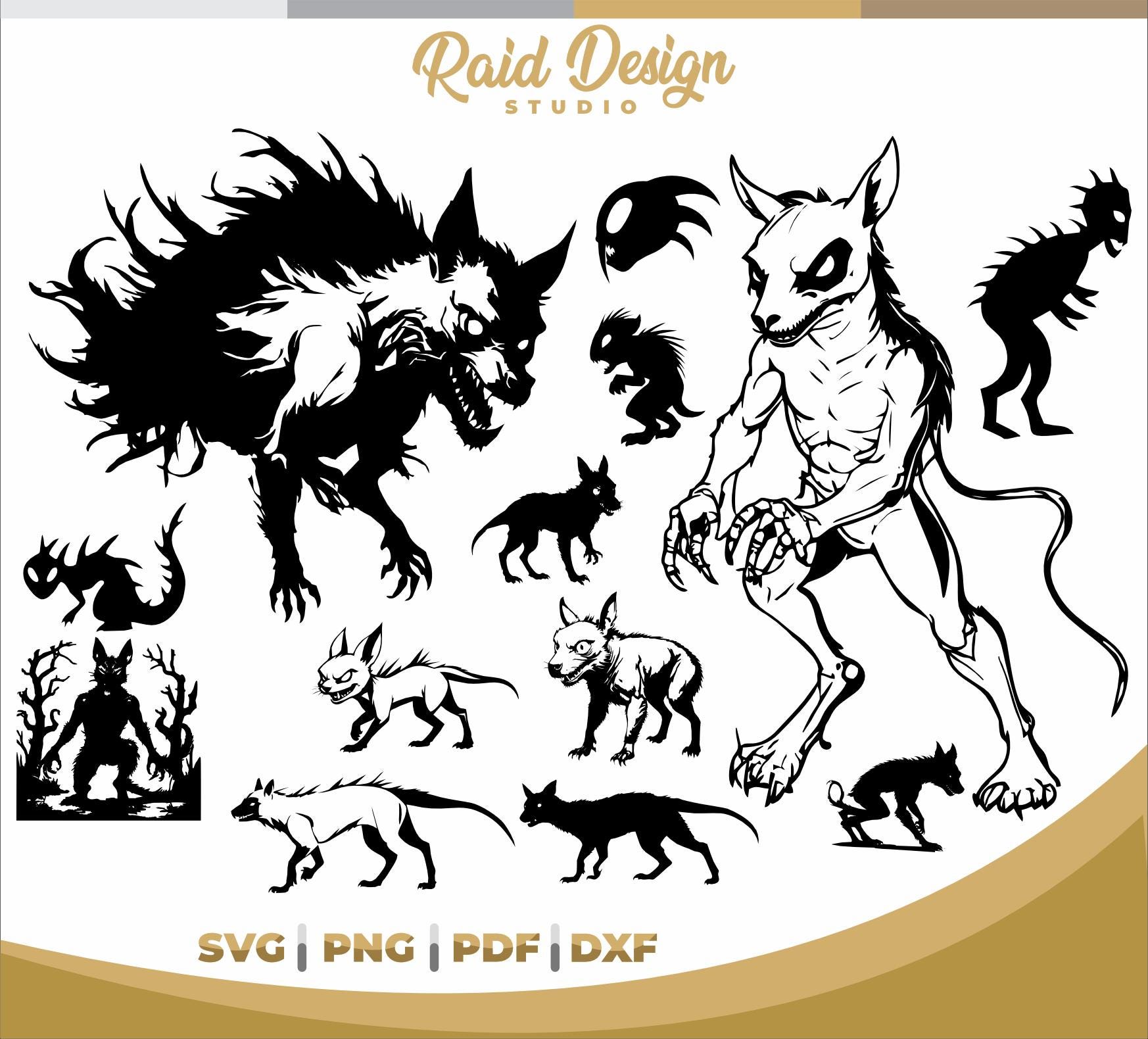 Realistic Chupacabra Silhouette, Mexican Folklore, Puerto Rican ...