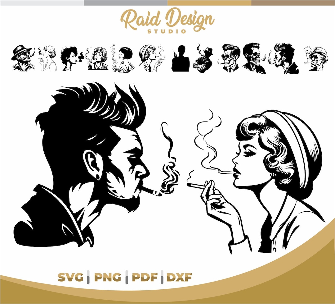 Smoker Silhouette Svg, Woman Smoking Line Art, Woman Smoking for Quotes ...