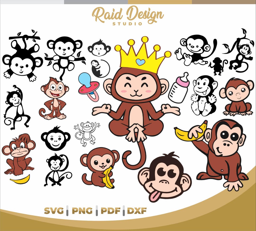 Baby Chimp Digital Designs to Print, Instant Download - Etsy