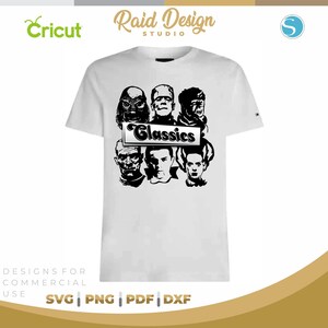 Classic Monsters Silhouette, Werewolf Svg, Classic Dracula Svg ...