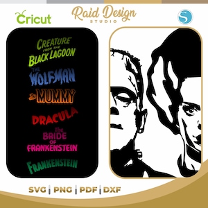 Classic Monsters Silhouette, Werewolf Svg, Classic Dracula Svg ...