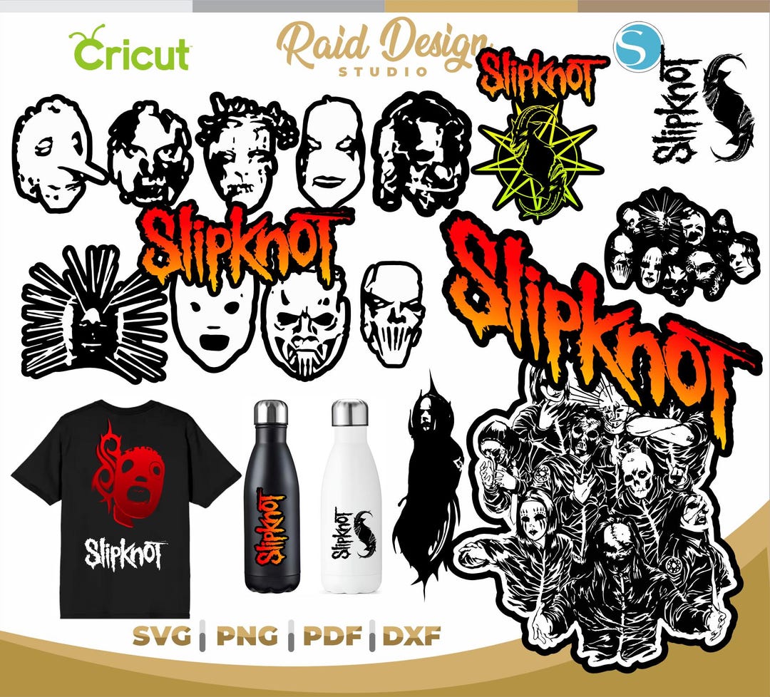 Collection Slipknot Designs, Svg Logo Slipknot Silhouette, Rock Band ...
