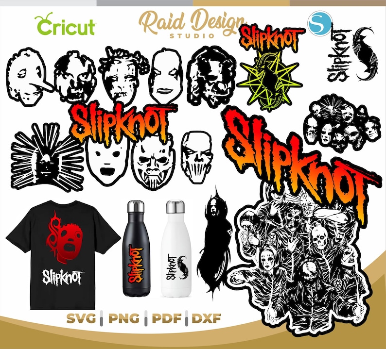 Collection Slipknot Designs, Svg Logo Slipknot Silhouette, Rock Band ...