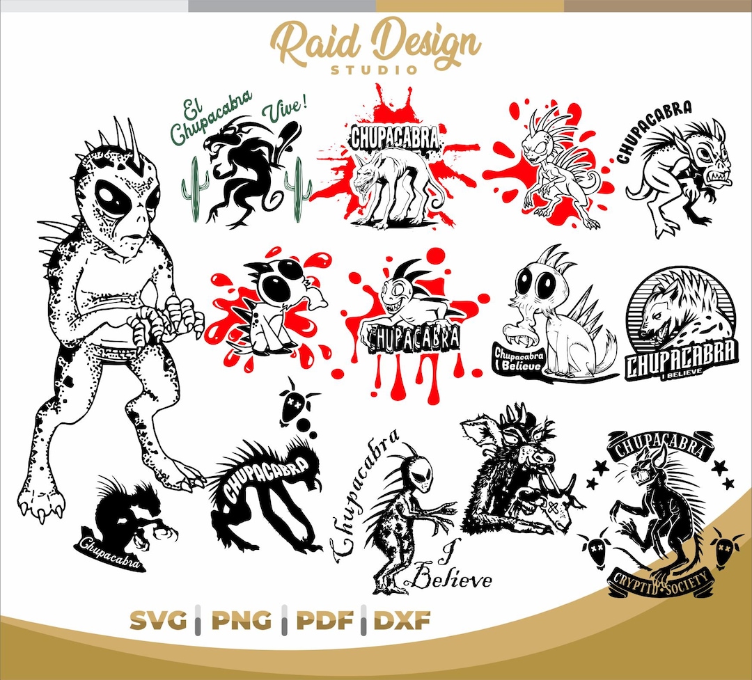 Chupacabra Designs, Bundle Clipart Chupacabra, Svg, Png, Instant ...