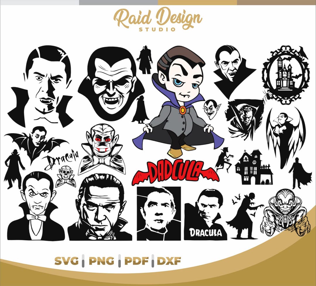 Dracula Svg Bundle Designs, Svg, Png, Pdf, Instant Download - Etsy