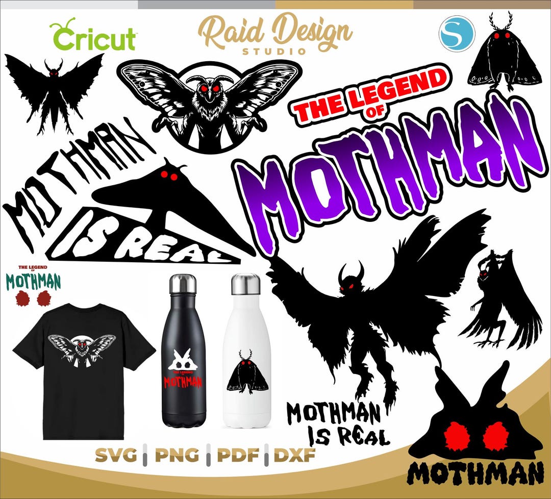 Mothman Vol.6 Collection, Passion for Cryptid Creatures, Svg Mothman ...