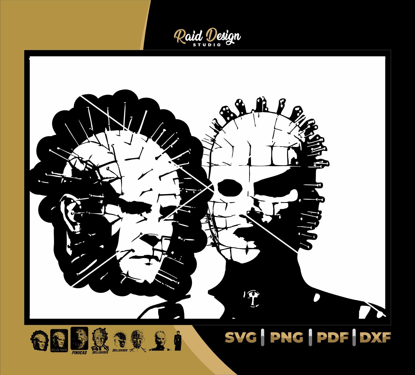Horror Character Clipart for Printing, Hellraiser Svg, Hellraiser for ...