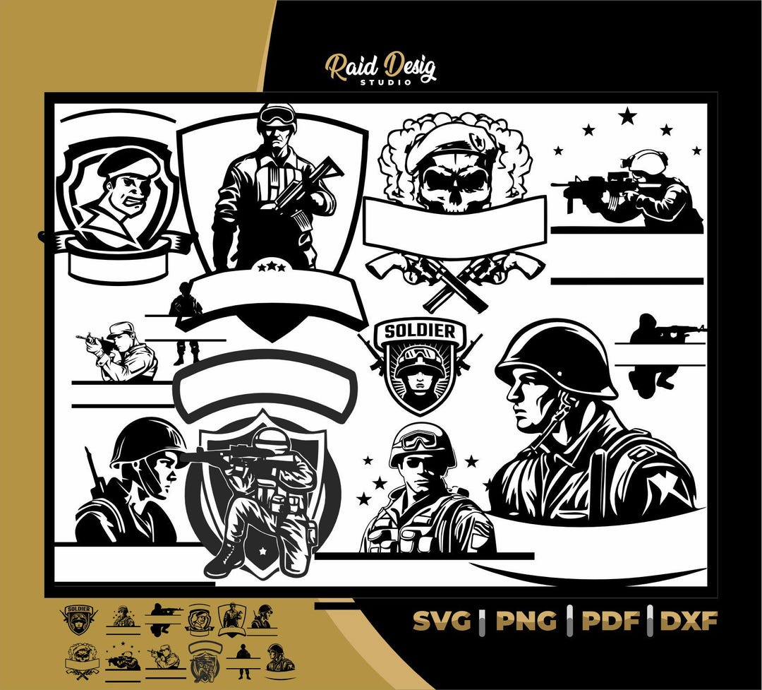 Soldiers Monogram in Svg, Designs for Military, Monogram for Soldier ...