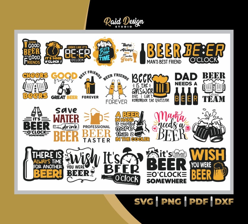 Beer Quotes Svg, Png, Dxf, Pdf, Ai, Eps - Etsy
