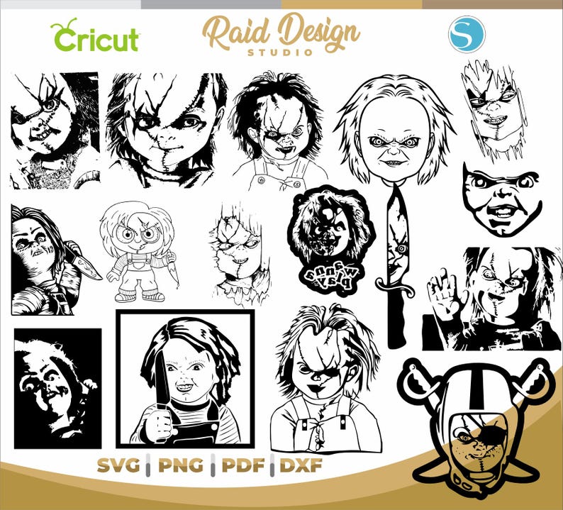 Best Collection of Chucky in Silhouette, Chucky Face for Commercial Use ...