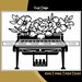 Piano Flowers Lineart Svg, Png, Dxf, Pdf, Ai - Etsy