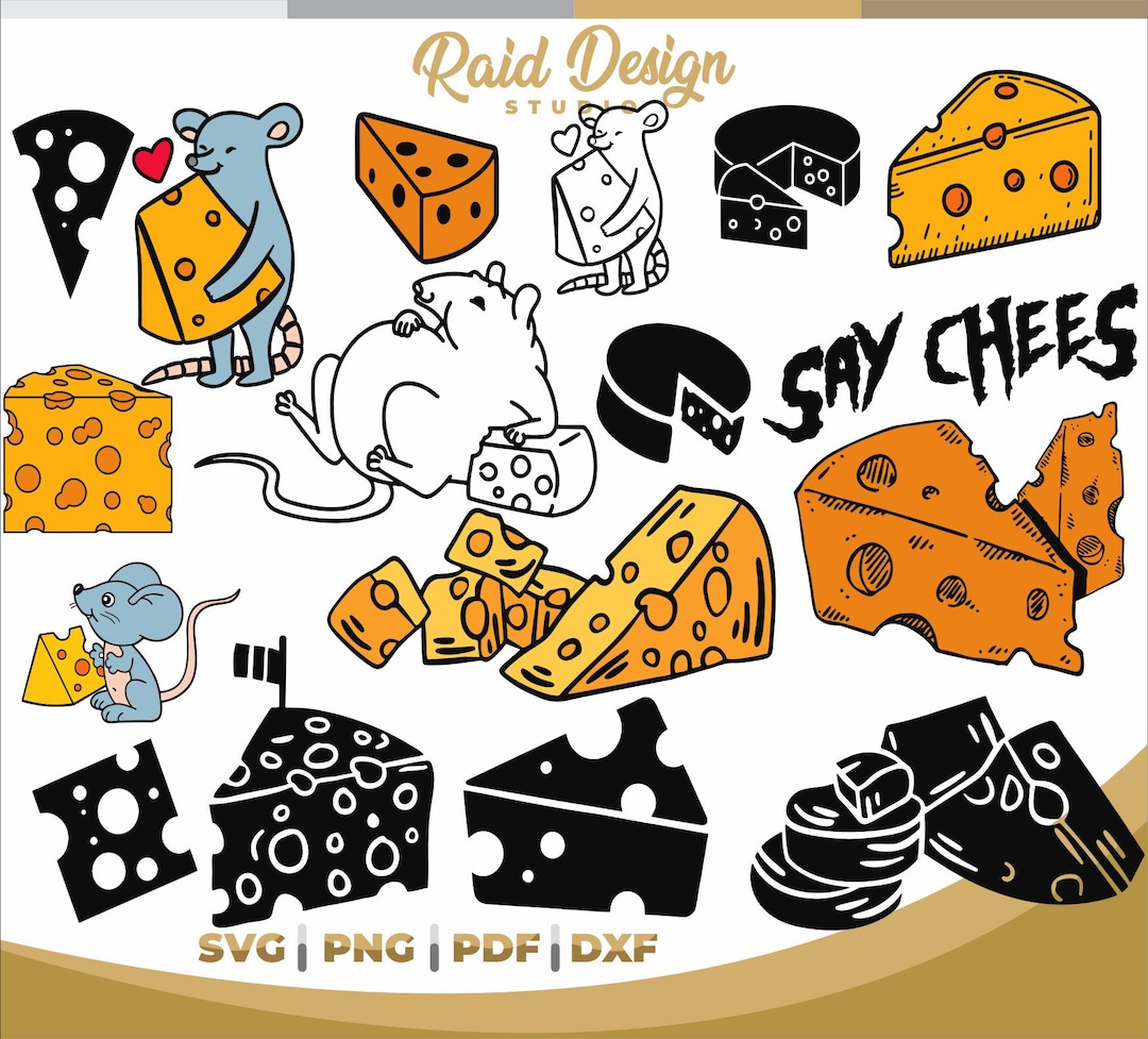 Rat and Cheese Bundle, Svg File, Digital Design, Rat and Cheese ...