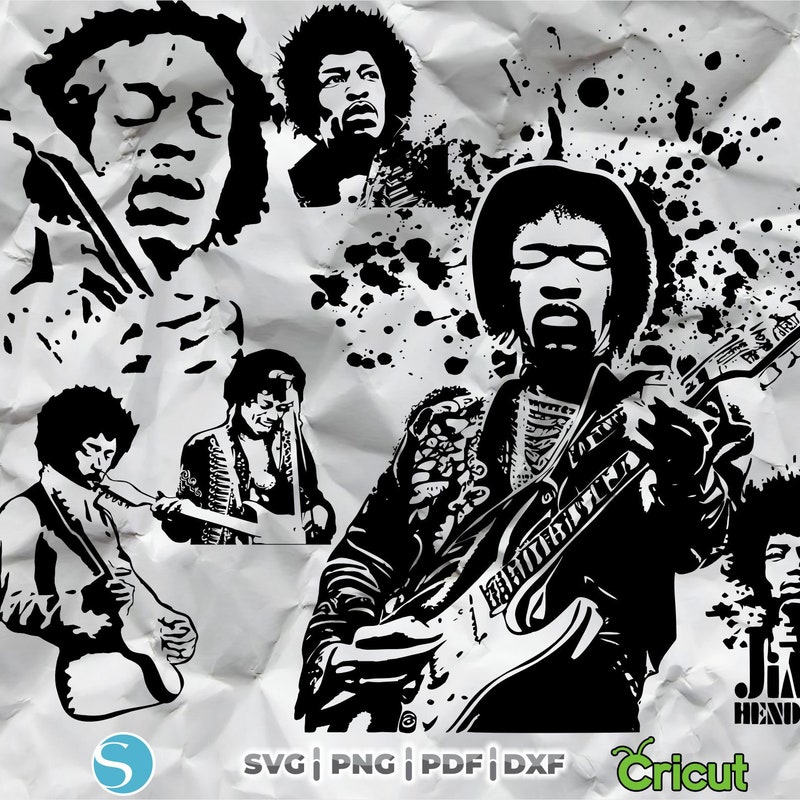 Jimi Hendrix Svg - Etsy