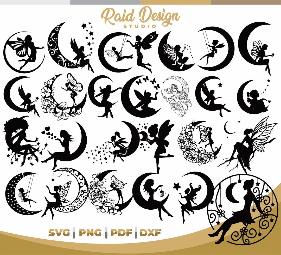 Fairy and Moon Designs for Commercial Use - Etsy