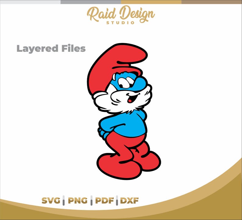 The Smurfs Vintage Design, the Smurfs in Svg, the Smurfs Png, Funny ...