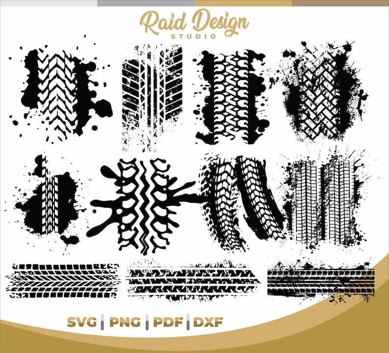 Tire Tracks Silhouette for Printing, Digital File - Etsy