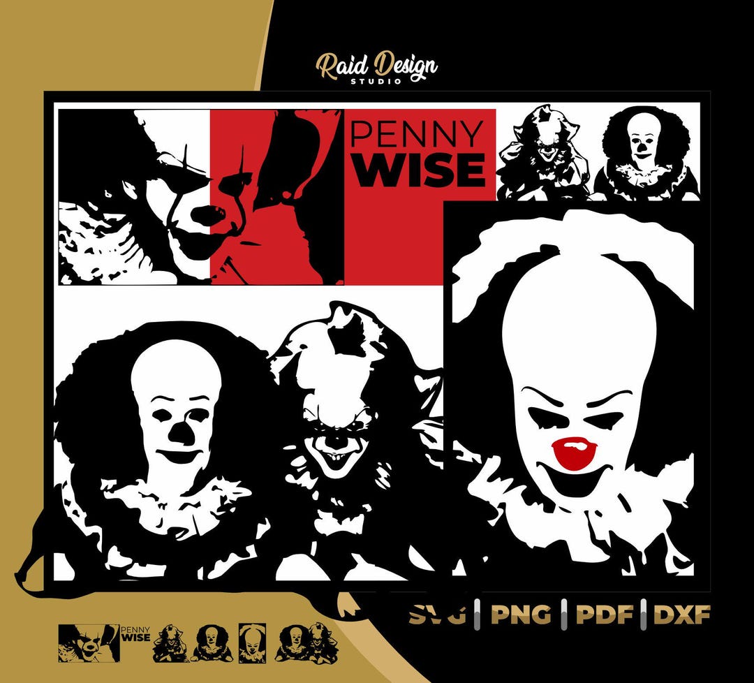 Pennywise the Clown to Print, Halloween Clipart, Silhouette Ideas for ...