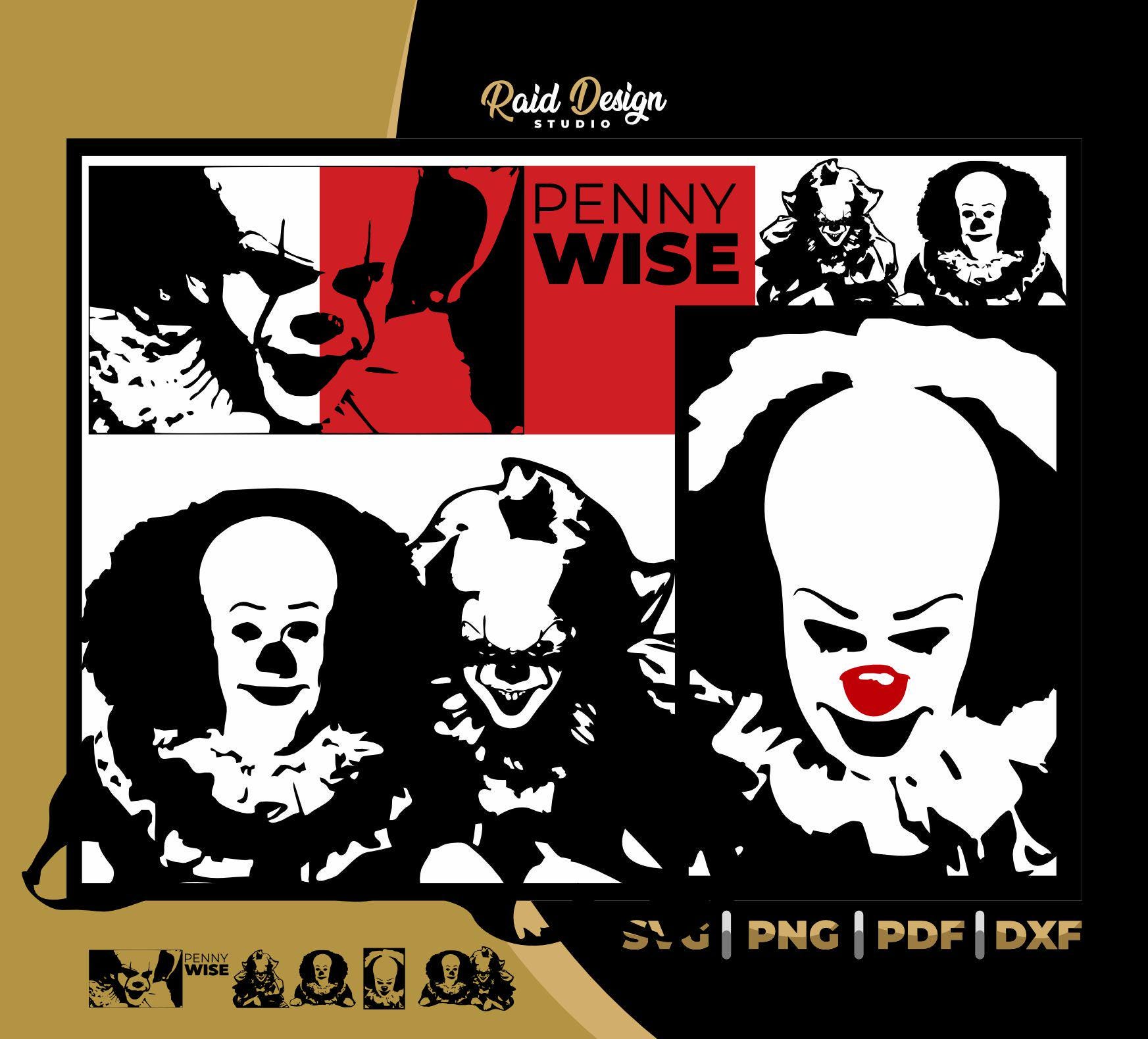 Pennywise the Clown to Print, Halloween Clipart, Silhouette Ideas for ...