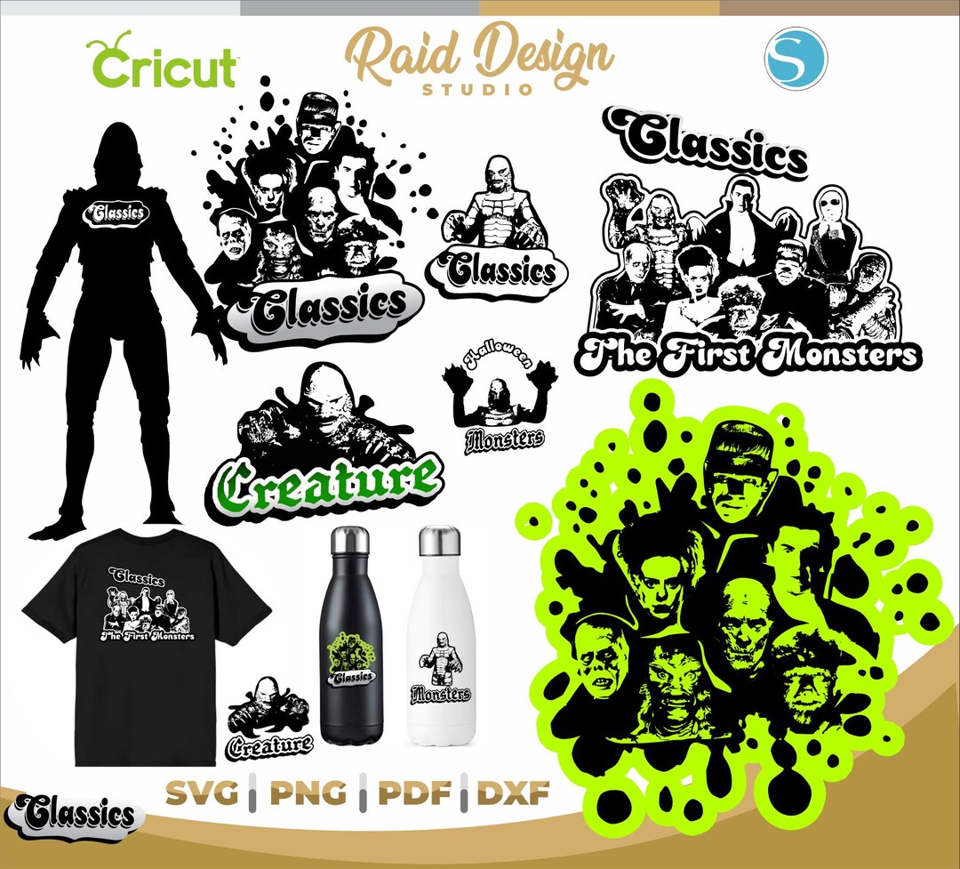 Classic Monsters SVG, Creature From the Black Lagoon PNG, Classics ...