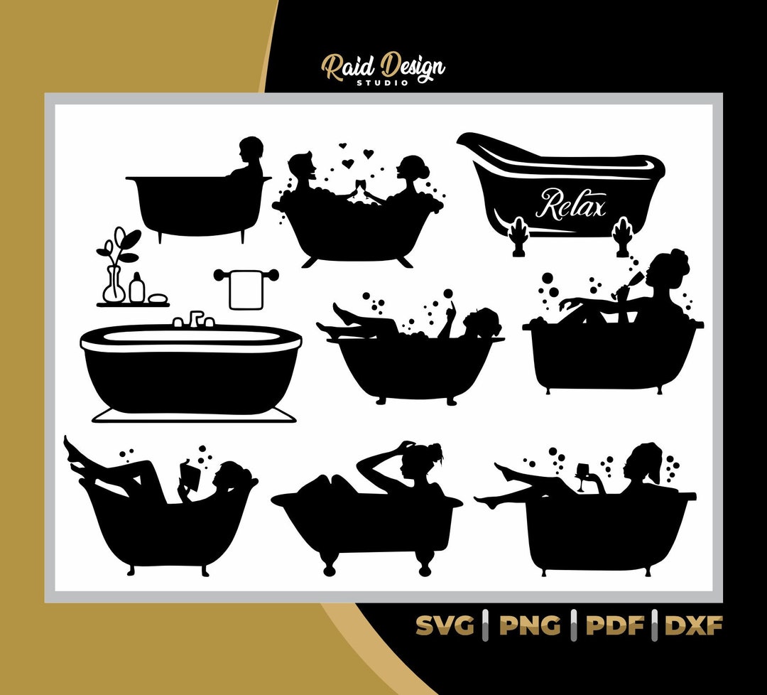 Women in the Bath Svg, Png, Dxf, Pdf - Etsy