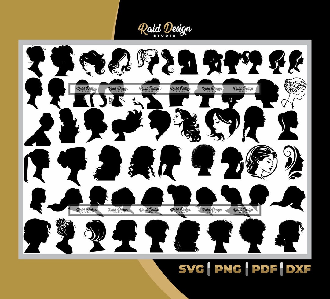 SVG Silhouettes of Facial Profiles, Silhouette Man and Woman, Man and ...