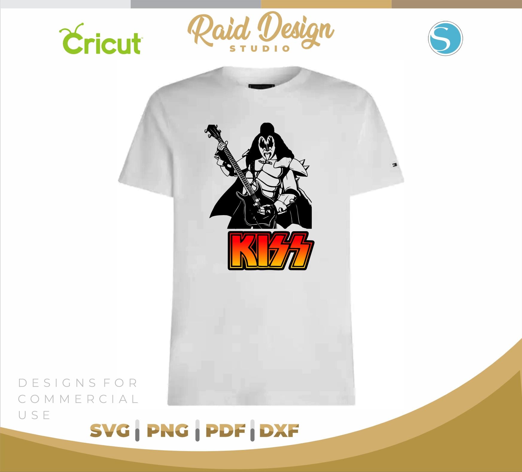 Rock Band Designs, Svg Rock Band, Kiss Silhouette, Rockstars Designs ...