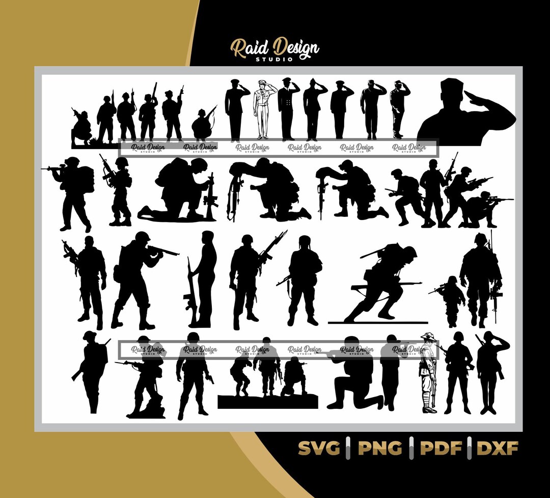 Soldier SVG, Soldiers Figure, Soldier Cut File, Soldiers SVG Collection ...