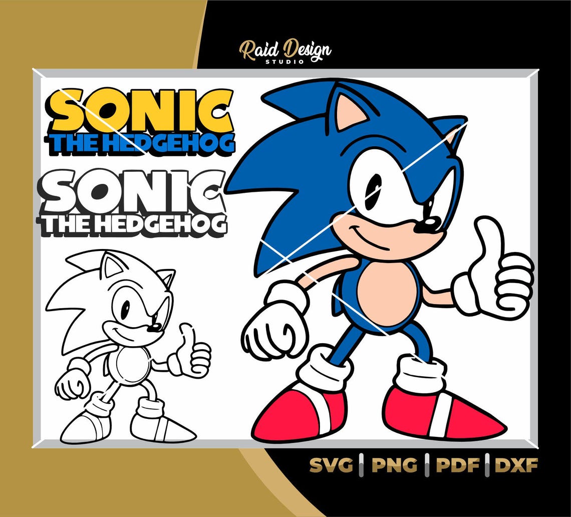 Sonic the Hedgehog, Layered Design for Cricut, Sonic Video Game ...