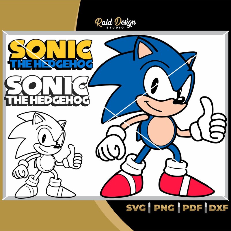 Sonic the Hedgehog Svg - Etsy