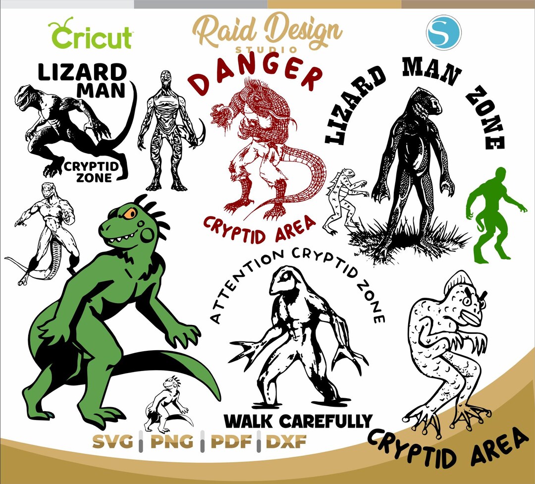 Lizard Man Cryptid Collection, Cryptid Zone, Funny Cryptid Bundle ...