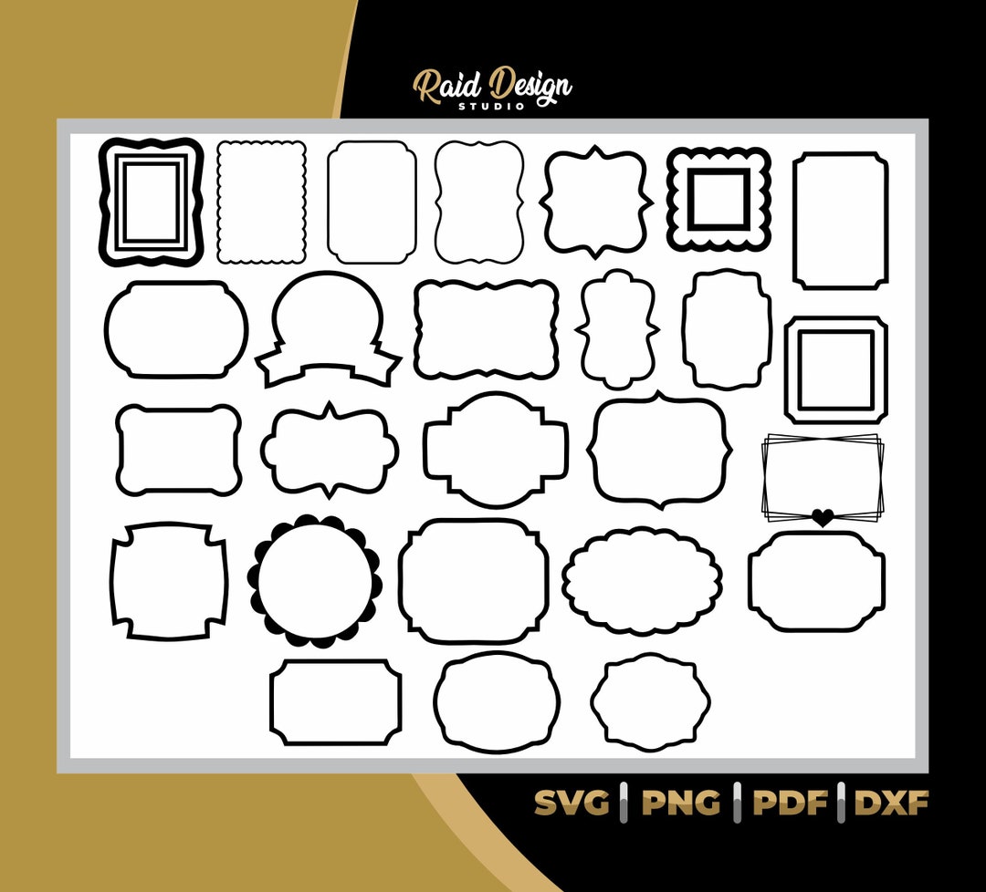 Classic Frames Svg, Dxf, Png, Pdf - Etsy